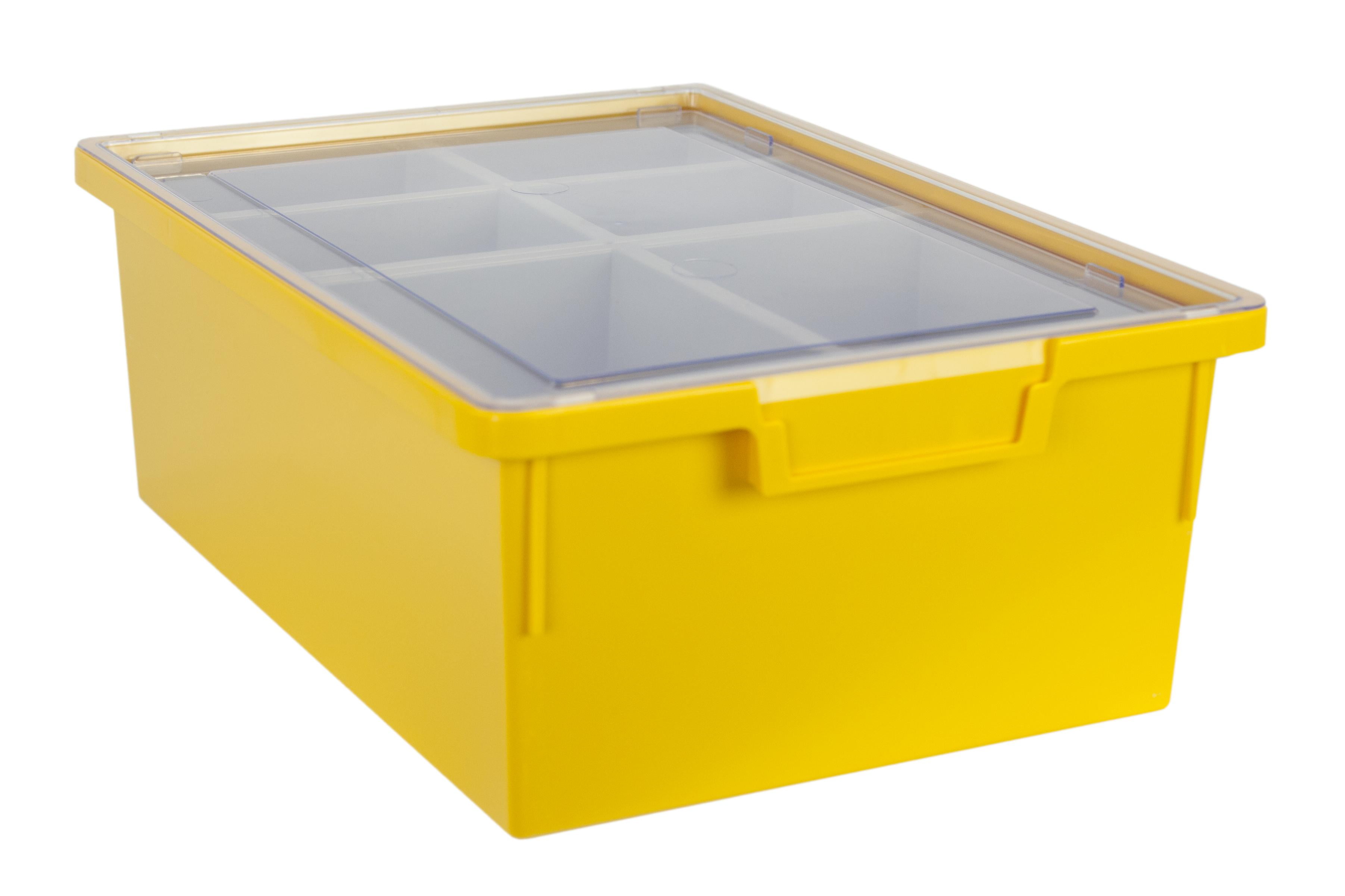 Bin/ Tote/ Tray Divider Kit - Double Depth 6" Bin in Primary Yellow - 1 ...
