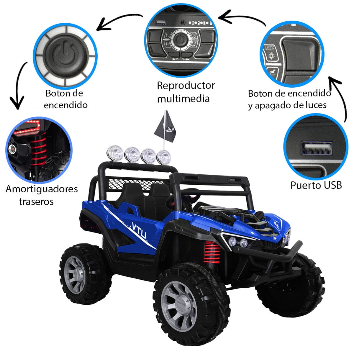 Montable Electrico GB Razer Azul 12v | Bodega Aurrera en línea