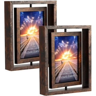 5x7 Hinged Double Gray Wood Picture Frame - Gallery Collection ...
