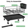 Riousery 2-Tier Dish Rack, Compact Stand with Drainers & Utensil ...