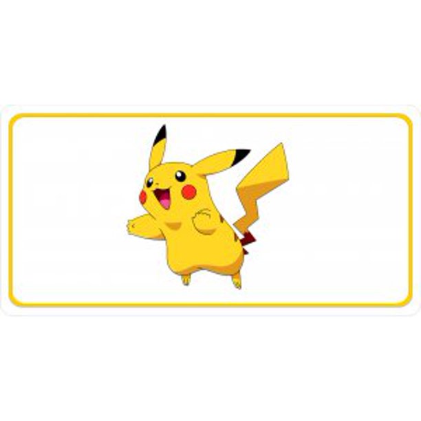 Pikachu Pokemon Photo License Plate - Walmart.com - Walmart.com