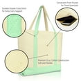 Dalix 22 Extra Large Cotton Canvas Zippered Shopping Tote Grocery Bag