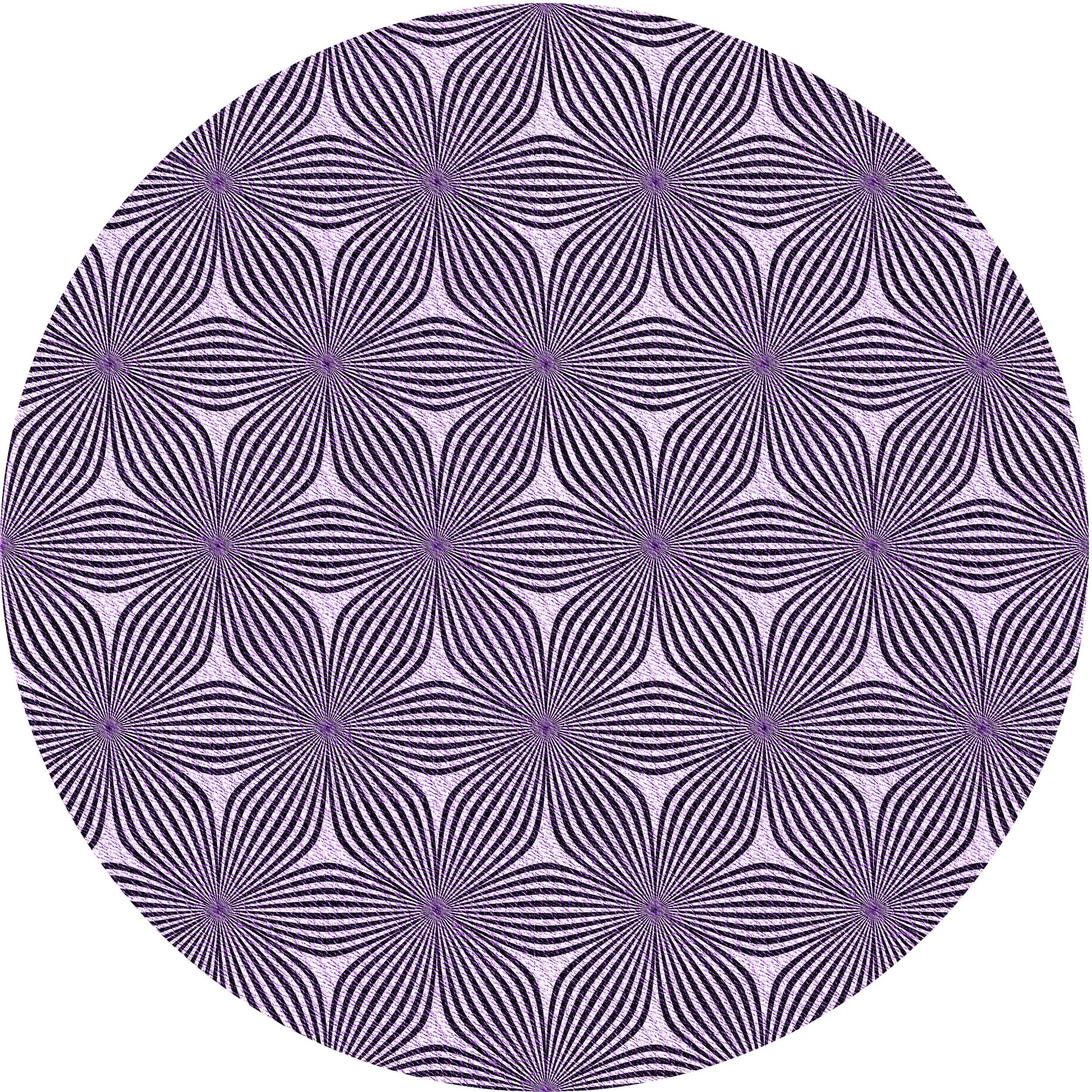 Ahgly Company Indoor Round Patterned Blush Pink Area Rugs, 6' Round ...