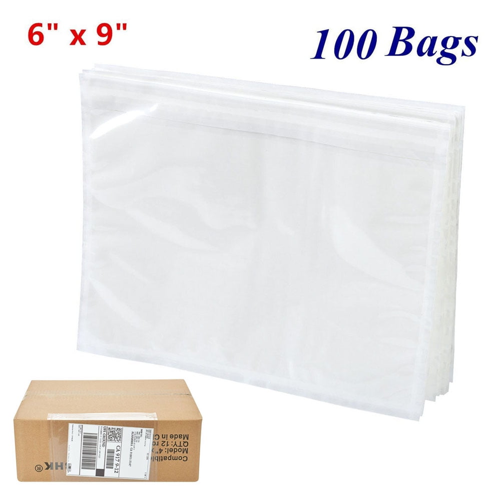 SJPACK 6" x 9" Clear Adhesive Top Loading Packing List/Shipping Label ...
