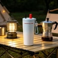 520ml Stainless Steel Insulated Water Bottle with Straw Large Capacity ...