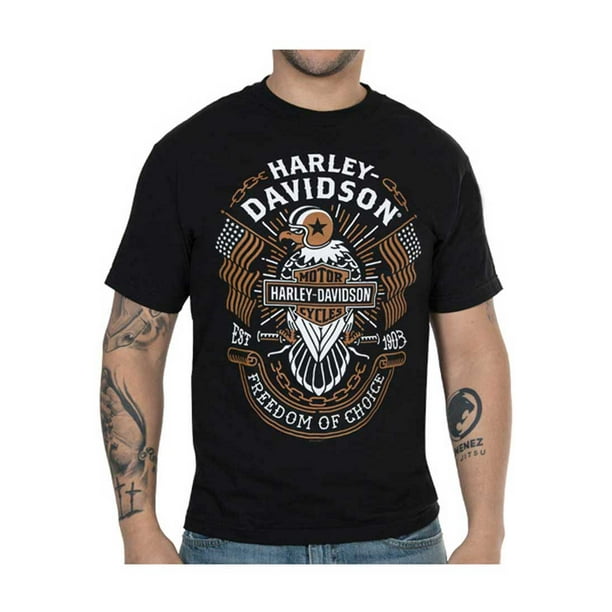 Harley-Davidson Men's Freedom of Choice Short Sleeve Crew T-Shirt - Black (M), Harley Davidson ...