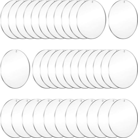 3 Inch Acrylic Keychain Blanks 1/8 Inch Thick Clear Round Circle ...