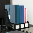 Deli Magazine File Book Holder Desktop Organizer Plastic 3