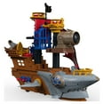 Fisher-Price Imaginext Shark Bite Pirate Ship Playset with Figures ...