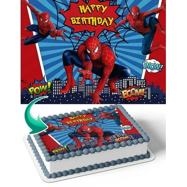 Spider Man Web HG Edible Image Cake Topper Personalized Birthday Sheet ...