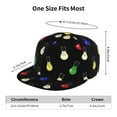 Adjustable Baseball Cap, Light Bulb Print colorful Flat Bill Trucker ...