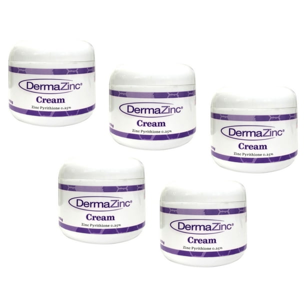 DermaZinc Cream Zinc Pyrithione .25% - 4 Oz., Pack of 5 - Walmart.com