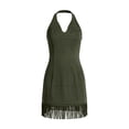 DeHolifer Women's Nightgown Sleepwear Square Neck Lace Sleeveless Solid ...