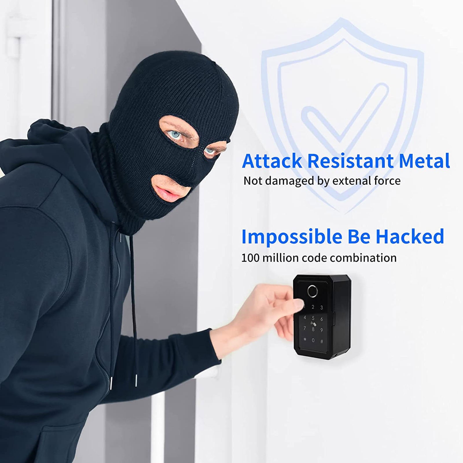 Buy Smart Key Lock Box with Remote Access, All-Metal Waterproof ...