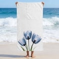 Blue Tulips 2-in-1 Beach Towel Backpack,Quick Dry Beach Towel Blanket ...