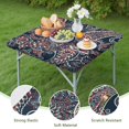 Bohemian Tablecloth Square Artistic Hippie Style, Waterproof Vinyl Tab ...
