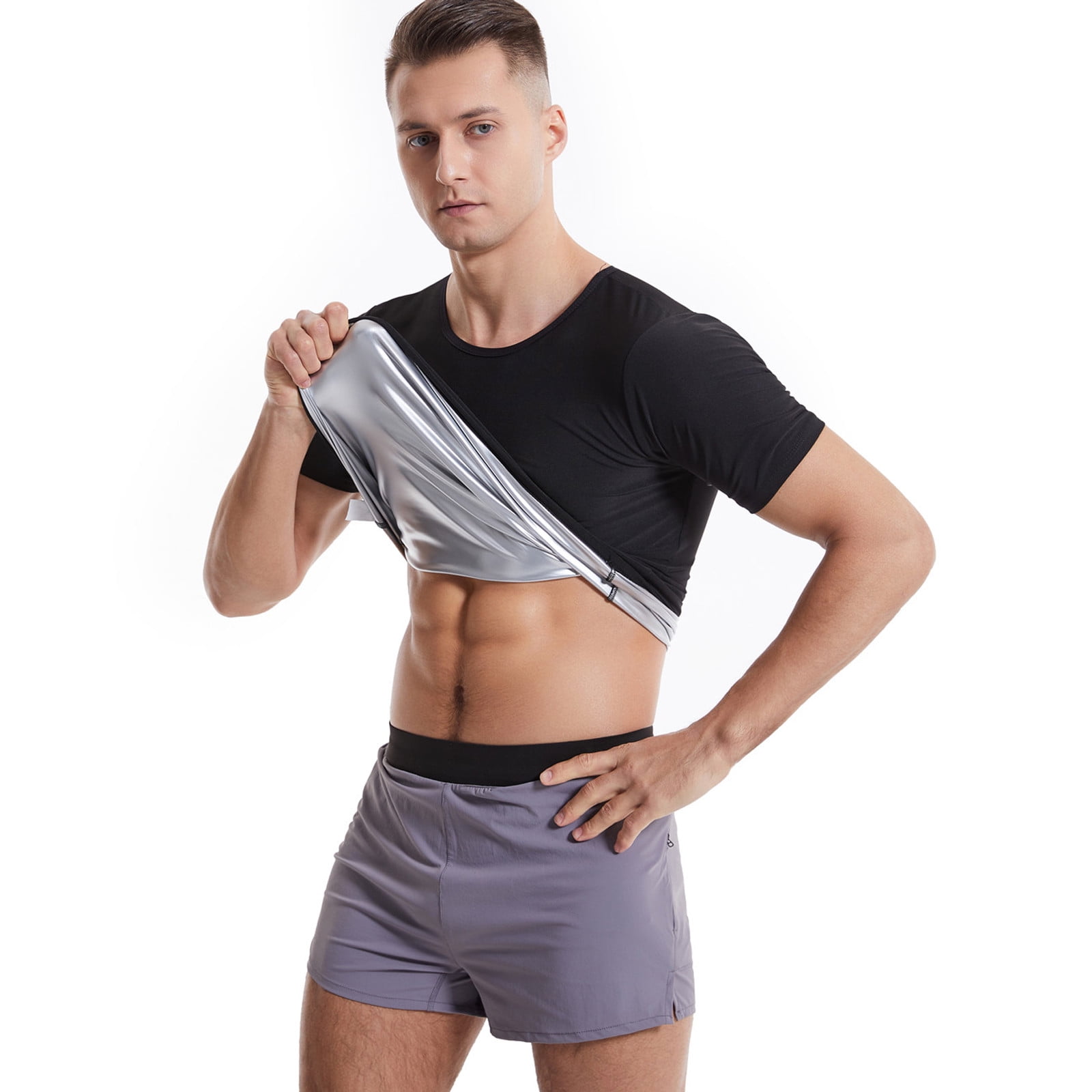 Aayomet Workout Shirts For Men Sauna Shirt For Men Short Sleeve Sauna ...