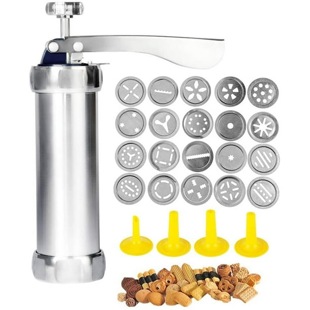 Biscuit Press Spritz Gun Set,Cookie Press Gun,with 20 Cookie Disks,4 ...