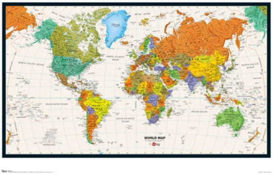 World Map 09 Poster Print (24 x 36) - Walmart.com