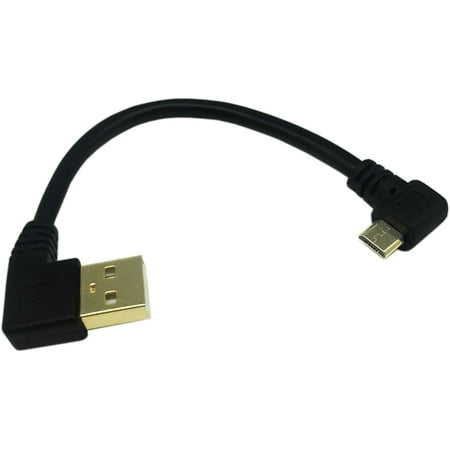 15cm 6inch Micro USB Short Cable Combo Gold Plated Left & Right Angle ...