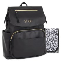 Jessica Simpson Black Diamond Quilted Diaper Bag Backpack, Leopard ...