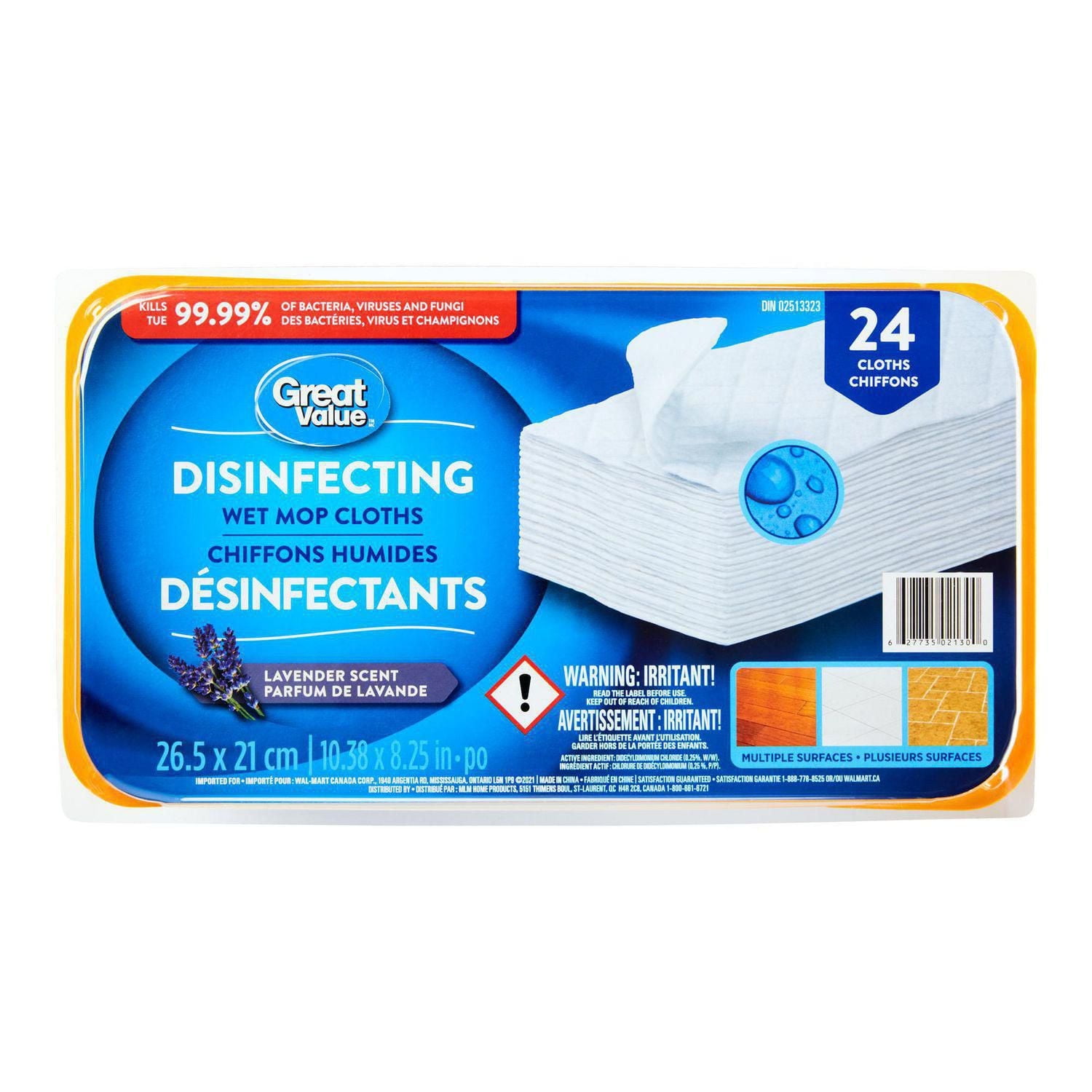 Click here for Great Value Disinfecting Wet Mop Cloths 26.5 X 21 prices