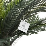 Artificial Cycas Palm Tree- 3-Foot Potted Faux Plant- by Pure Garden ...