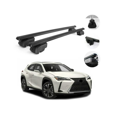 Fits Lexus UX200 UX250h 2019-2022 Roof Rail Rack Cross Bars Alu Luggage ...