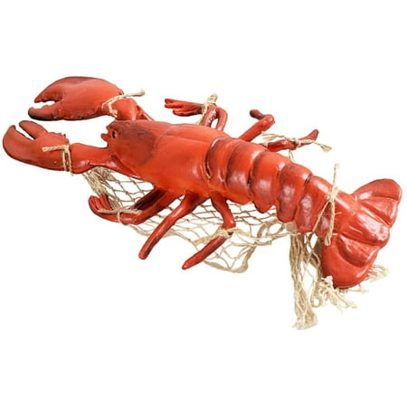 Lifelike Artificial Lobster with Fishing Net Lobster Model Resin ...