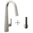 Moen S75005BL Nio Single Handle Pull Down Kitchen Faucet in Matte Black ...