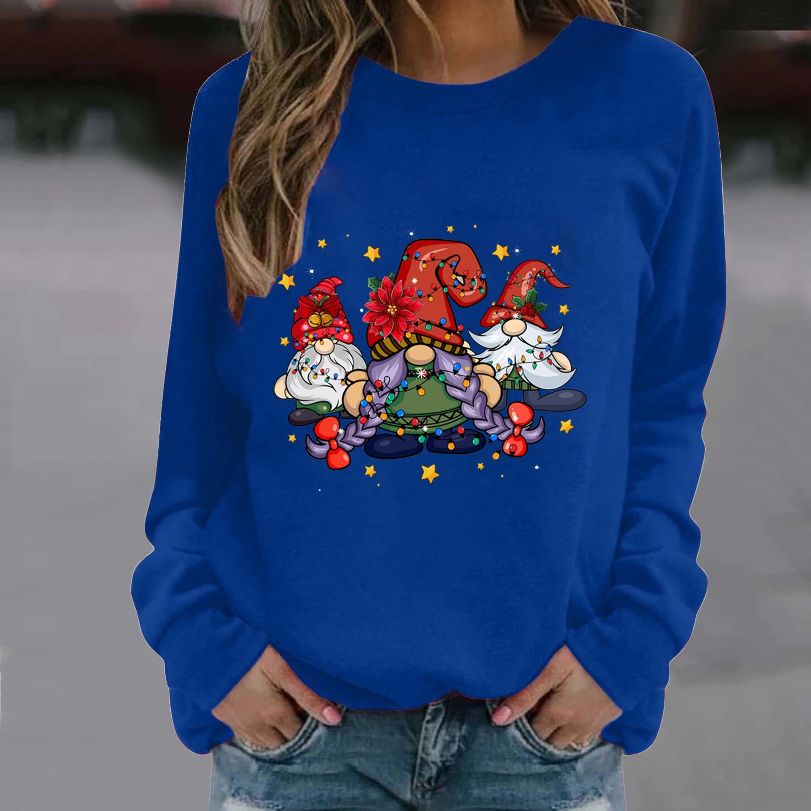 Click here for Jsaierl Womens Christmas Sweatshirt Funny Cute Gno... prices