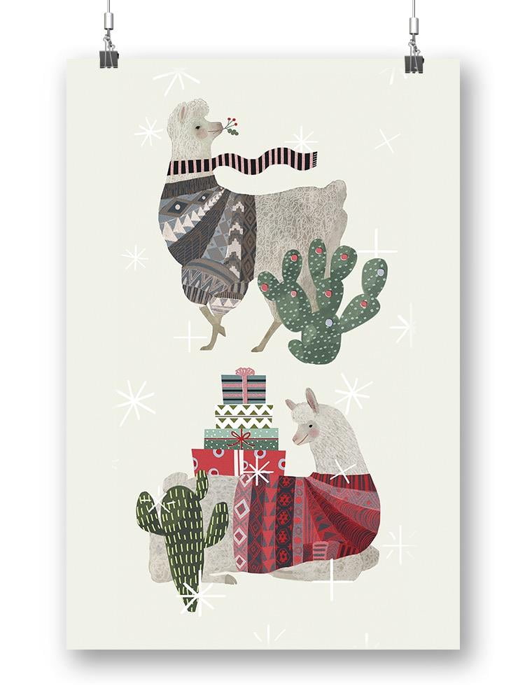 Holiday Llama Poster - Victoria Borges Designs, - Walmart.com