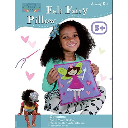 Sewing Craft Kit for Girls : Beginners Sew Art Kit, Kids Fairy Pillow ...