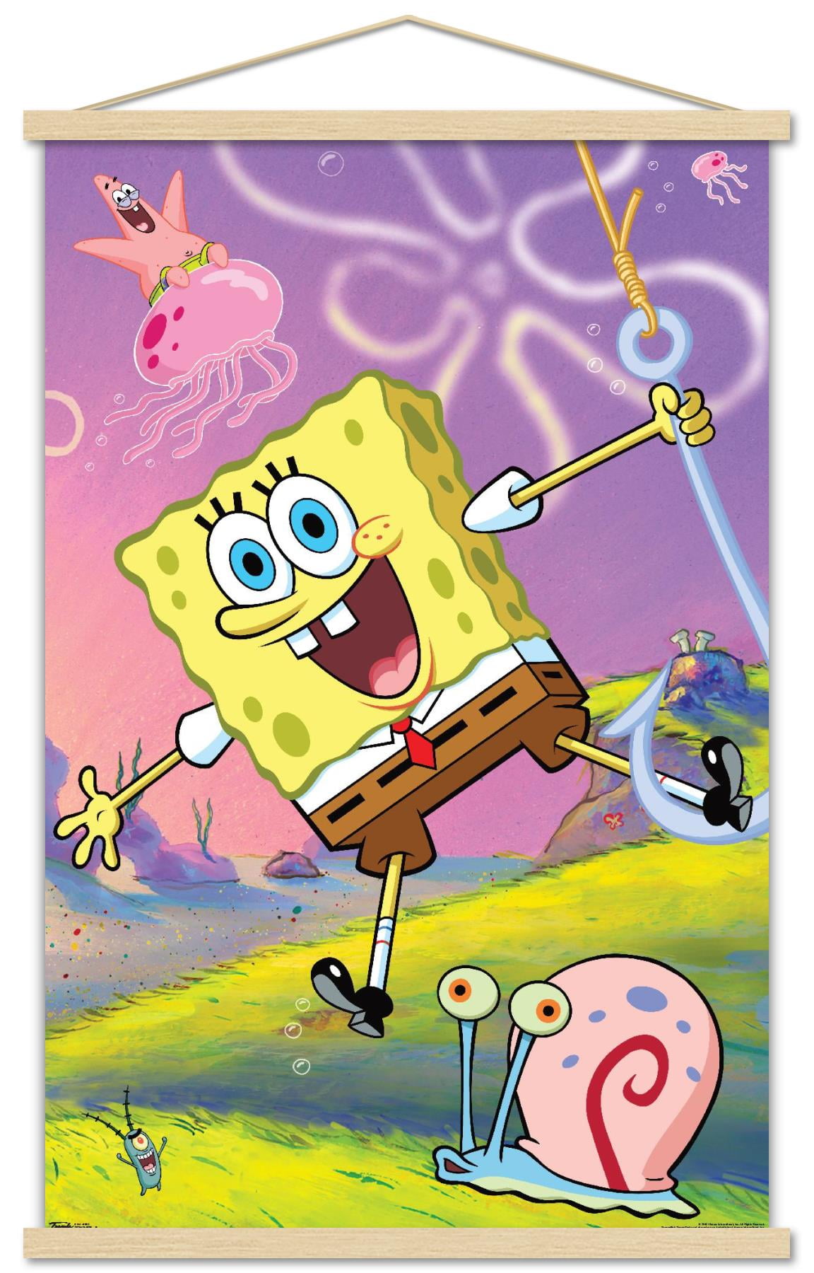 Nickelodeon Spongebob - 10 Wall Poster with Wooden Magnetic Frame, 22. ...