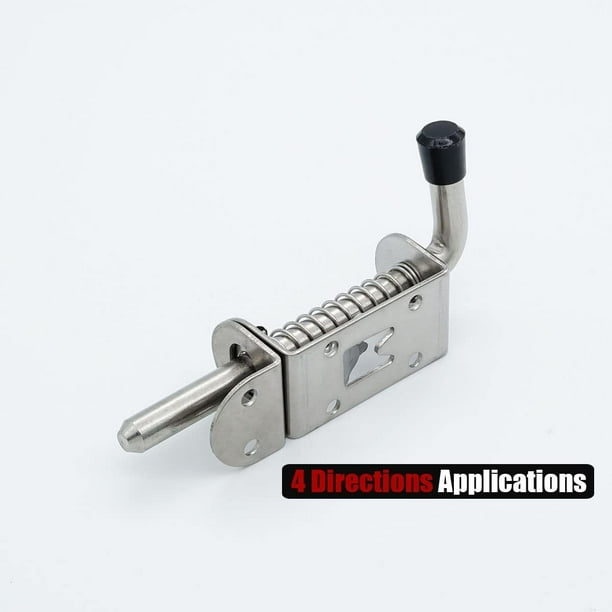Spring Loaded Sliding Bolt Latch, Heavy Duty 304 Stainless Steel ...