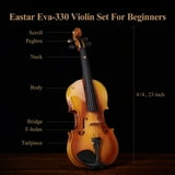 Eastar 4/4 Violin Set, Solidwood Full Size Fiddle, Spruce Top, Maple ...