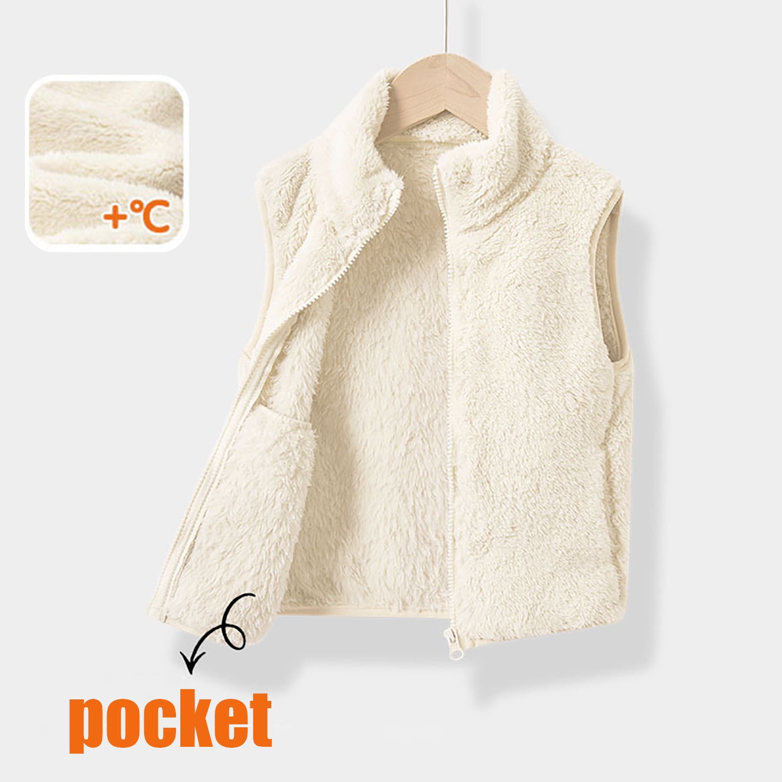 Click here for Mceream Girls Boys Sherpa Fleece Vest Outwear Ligh... prices
