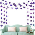 Glitter Star Garland Banner 2026 New Years Decor 130 Feet Star Hanging ...