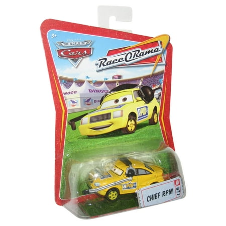 Disney Pixar Cars Movie Race O Rama Yellow Chief RPM Mattel Die Cast ...