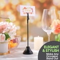 12 Pcs 3" Black Table Number Holders w/Alligator Clip, Metal Place Card ...