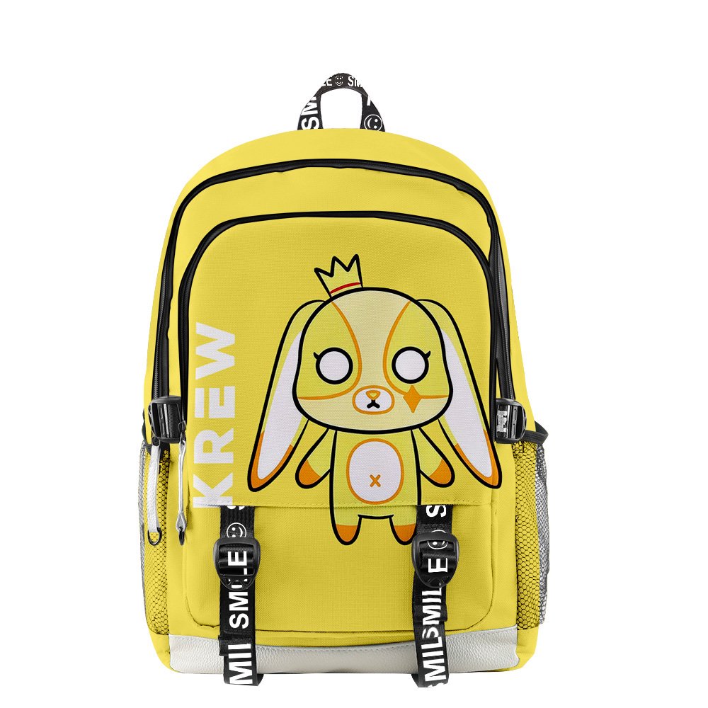 ItsFunneh Krew District Backpacks Cosplay Zipper Pack Fashion School ...