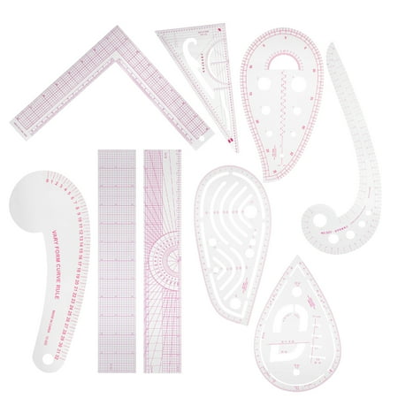 Tailor Ruler Set, Multi-Purpose Sewing Ruler, Commas Ruler Sewing Curve ...