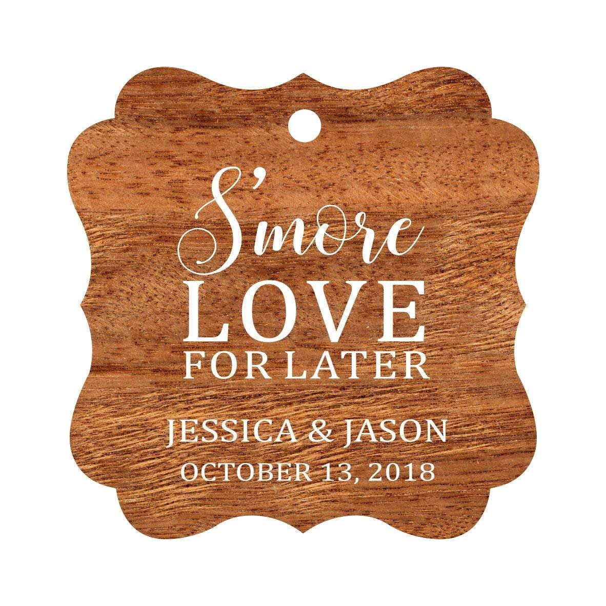 Darling Souvenir S'More Love For Later Tag Custom Favor Fancy Hang Tags ...
