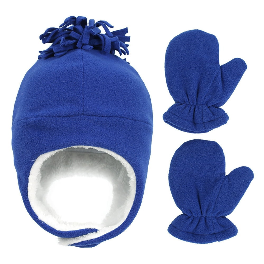 Click here for Generic Kids Girls Boys Faux Fleece Cap Plush Glov... prices