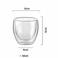 Double-Layer Glass Cup, Insulated Transparent Drinking Cup for Ice ...