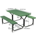 Dextrus Heavy-Duty Outdoor Picnic Table Set, Portable, Weatherproof ...