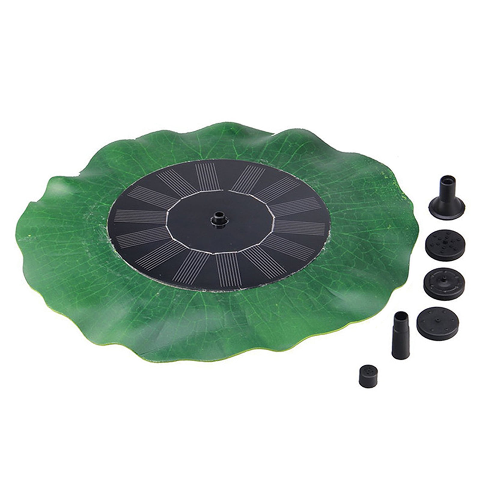 Bomba de fuente solar con 4 boquillas y hojas de loto alimentada por ...