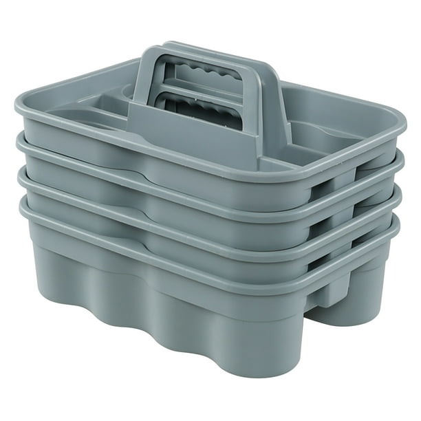 Yuright Plastic Cleaning Caddy Organizer with Handle, 4 Packs Carry ...