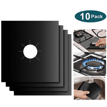 Kitchen + Home Set of 4 Nonstick Heavy Duty Reusable Stove Top Gas ...