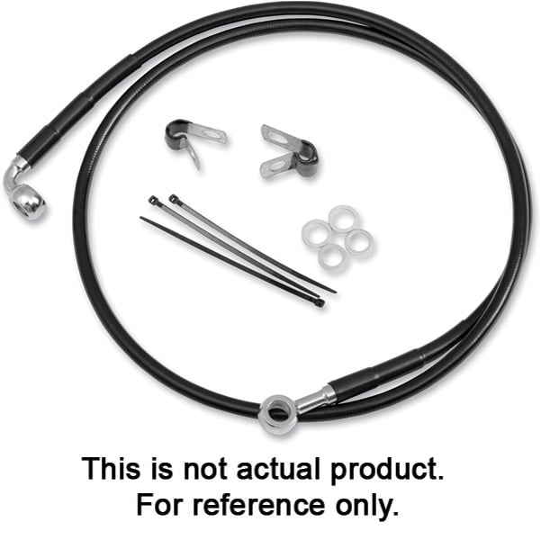 Motorcycle Parts +2" Extended Black Vinyl-Coated Front Brake Line Kit ...
